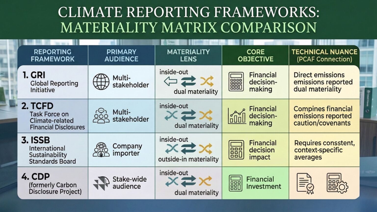 Reporting Frameworks: TCFD CDP and GRI for Financial Decision-Making ...